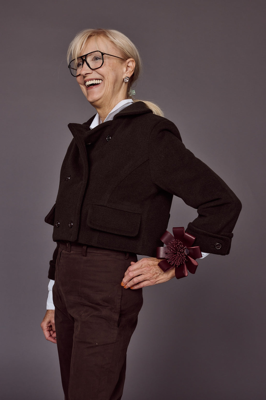 70-11 Short Double-Breasted Jacket with Back Belt – sistermagpatterns