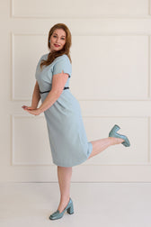 37-4 Waisted dress with overlapping shoulders – sistermagpatterns