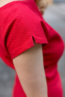 37-4 Waisted dress with overlapping shoulders – sistermagpatterns