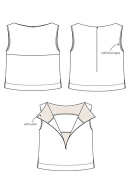 40-6 Short summery top with side slits – sistermagpatterns